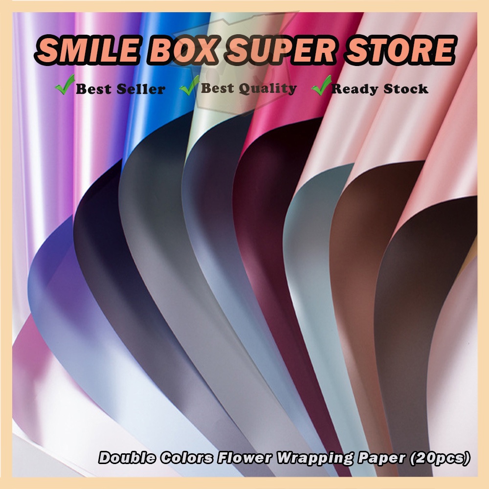 (20PCS) 2 TONE Waterproof Flower Wrapping Floral Paper Bouquet Gift ...