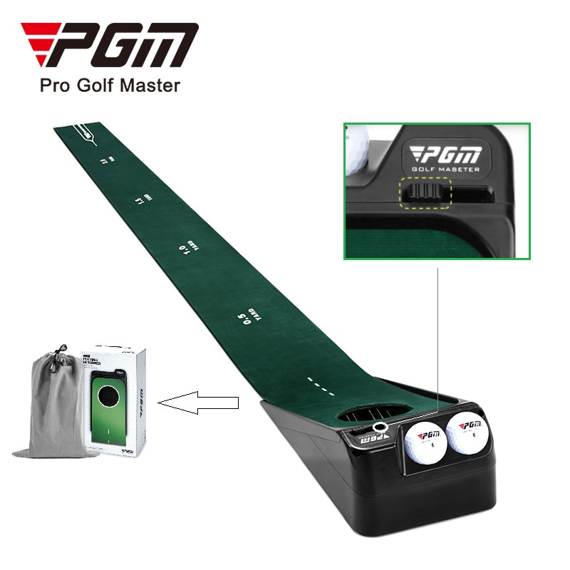 PGM New style 2.5M Mini portable golf putting mat with trajectory ...