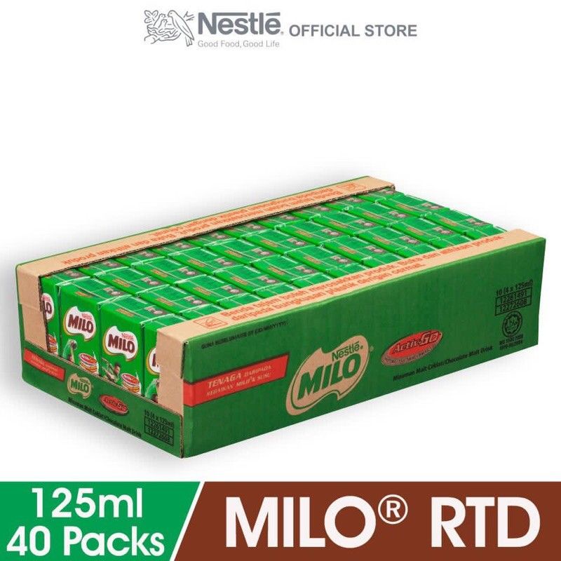 MILO ACTIV-GO Chocolate Malt RTD 125ml x 40packs | Shopee Malaysia