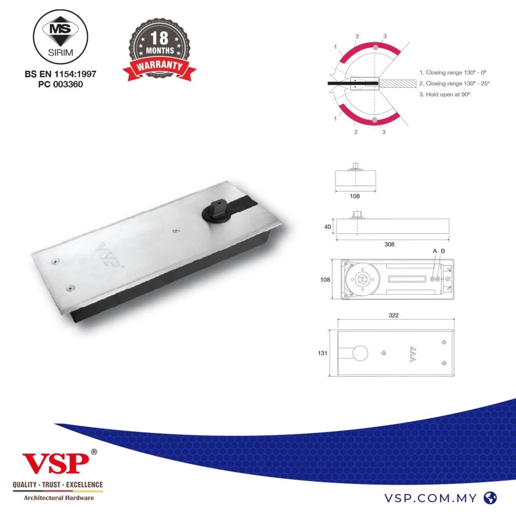 VVP®-700VS-FC34 20NM / 25NM / 30NM Floor Spring | Shopee Malaysia