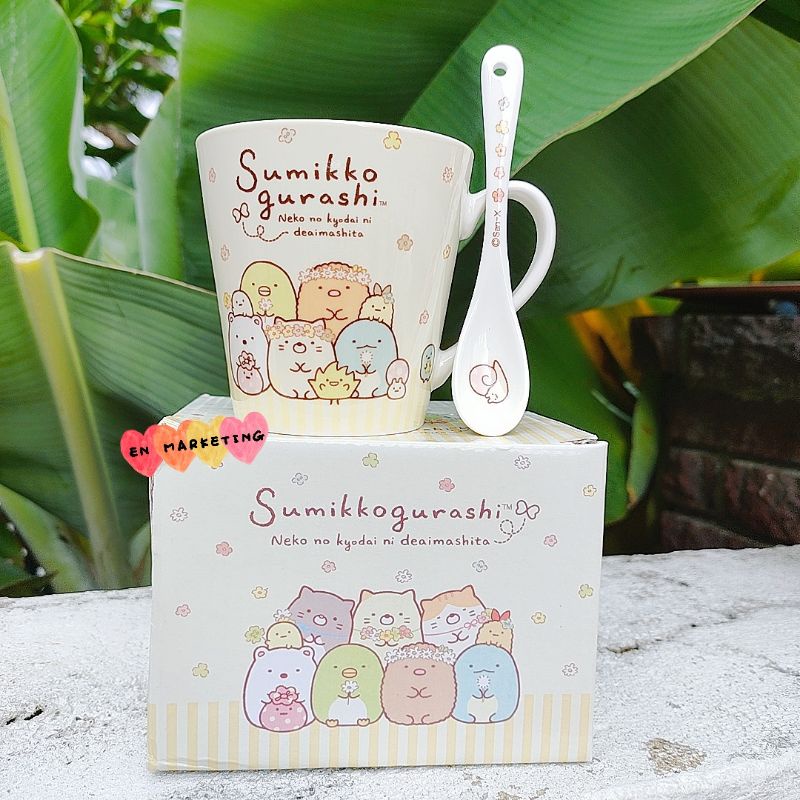 Sumikko Ceramic Mug with Spoon Set 角落生物陶瓷杯套盒 SMK SET- 001 | Shopee Malaysia