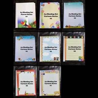 A4 Binding Set 3 (Buku Folio/Buku Skrap) Binding Paper With Plastic ...