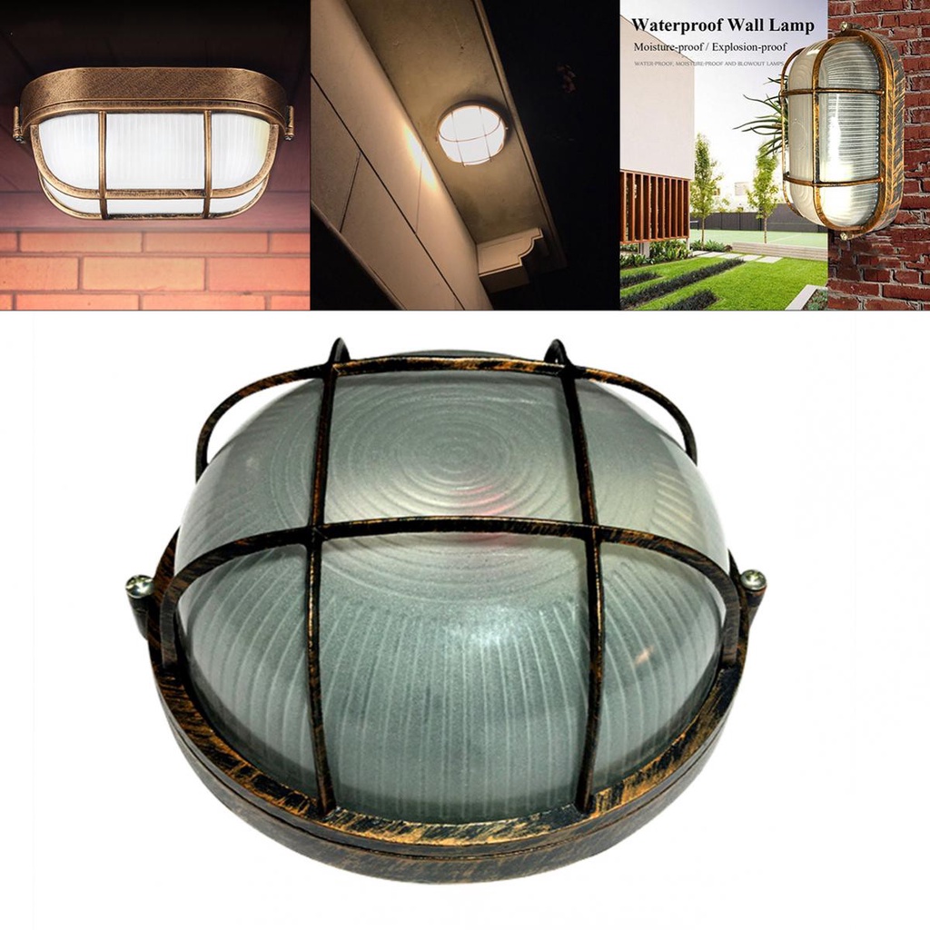 E27 Waterproof Nautical Bulkhead Lights Retro Ceiling Light Fixtures ...