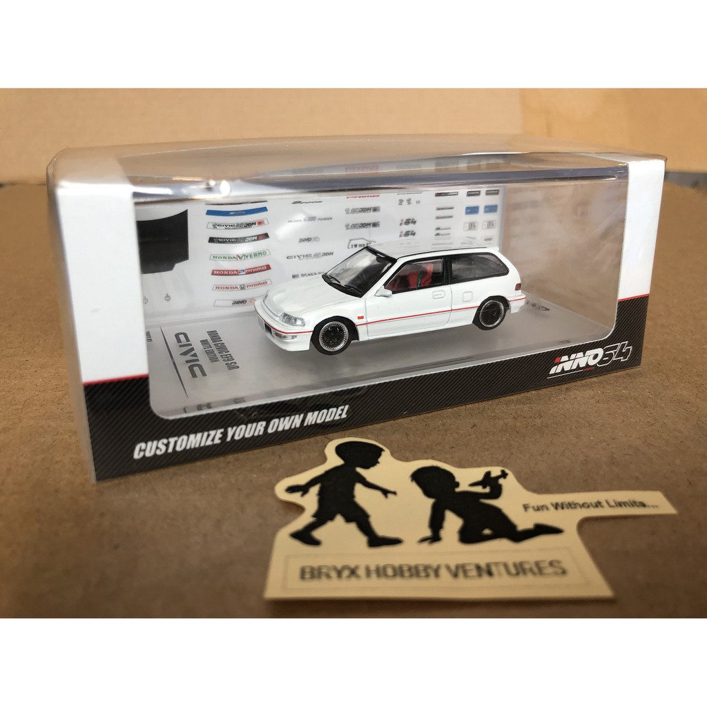 Inno Honda Civic EF9 White Edition With Separate Decals Sheet # ...