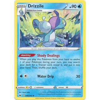 Pokemon TCG EN Sobble Drizzile Inteleon V VMAX 49/192 50/192 58/202 56/ ...