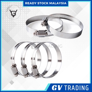 READY STOCK 304 Hose Clip Stainless Steel Hose Clamp Kunci Getah Paip ...