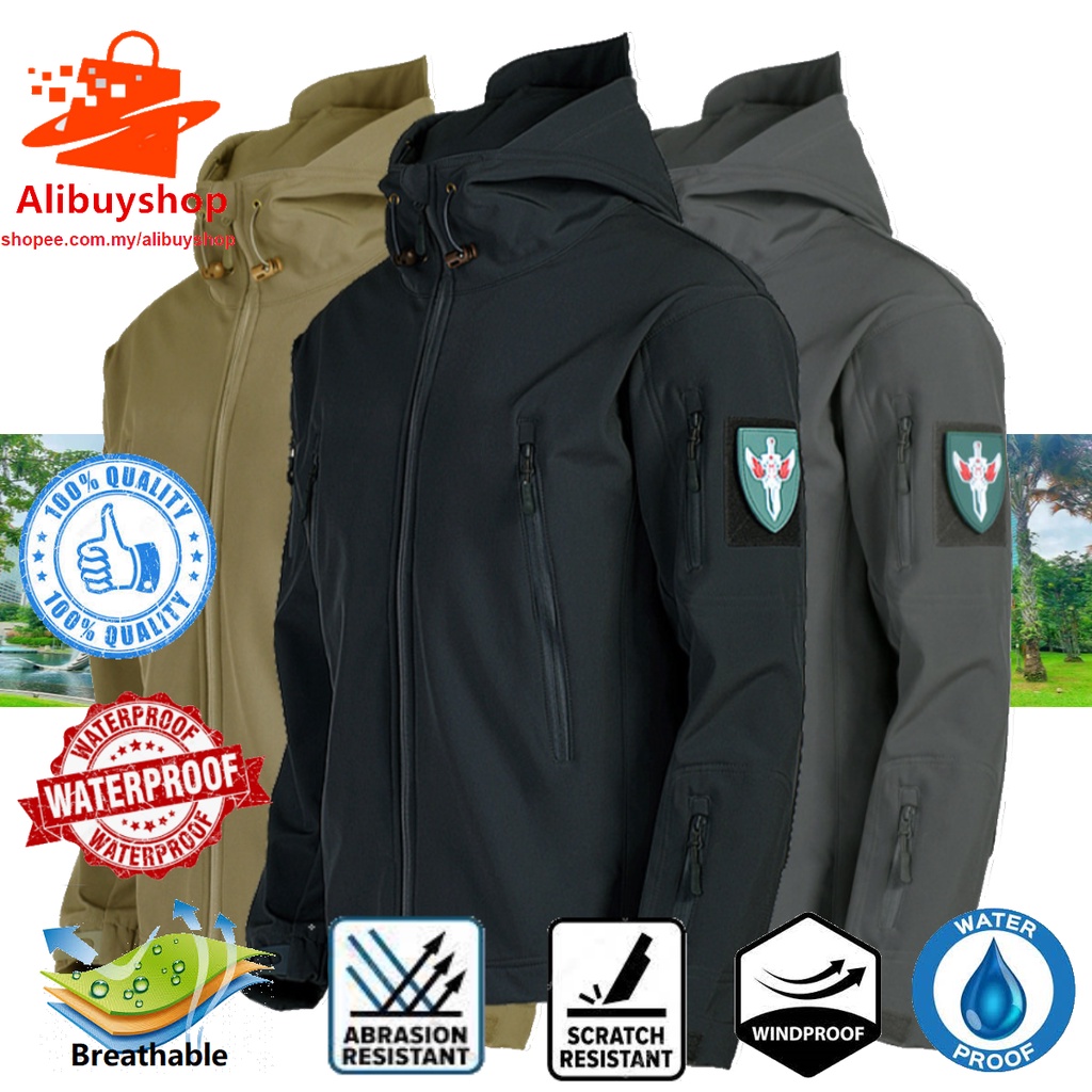 Waterproof Shark Skin Jacket Military Sharkskin Jacket Soft Shell Shark ...