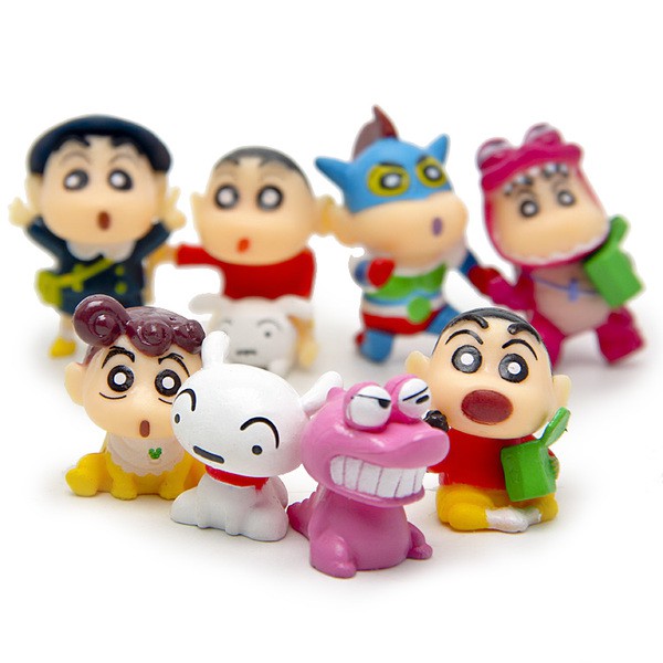 8 IN 1 Shin Chan cute Figurine Set / Cake Topper | Shopee Malaysia