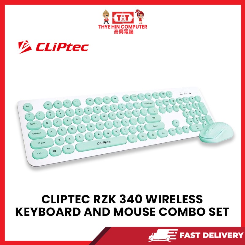 CLIPTEC RZK 340 WIRELESS KEYBOARD AND MOUSE COMBO SET | Shopee Malaysia