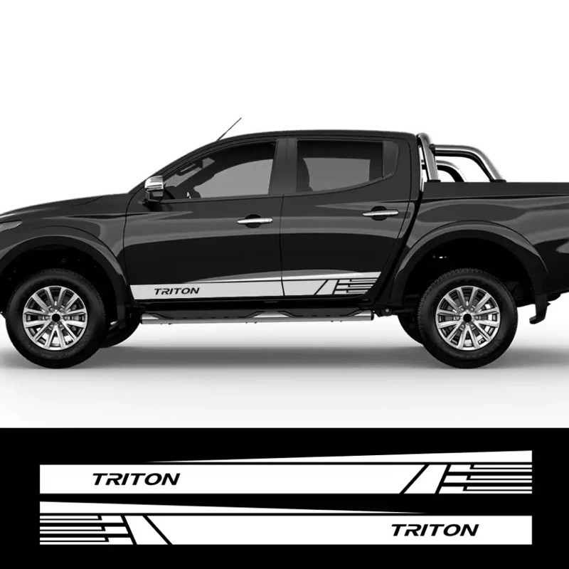 (Ready Stock ) S478# Mitsubishi Triton Car Body Side Stripe vinyl ...