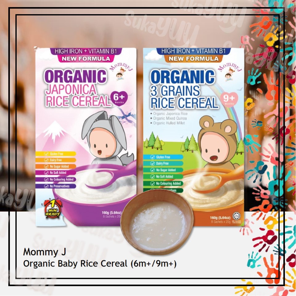 Mommy J Organic Baby Rice Cereal With High Iron And Vitamin B1 (New Formula) | Shopee Malaysia