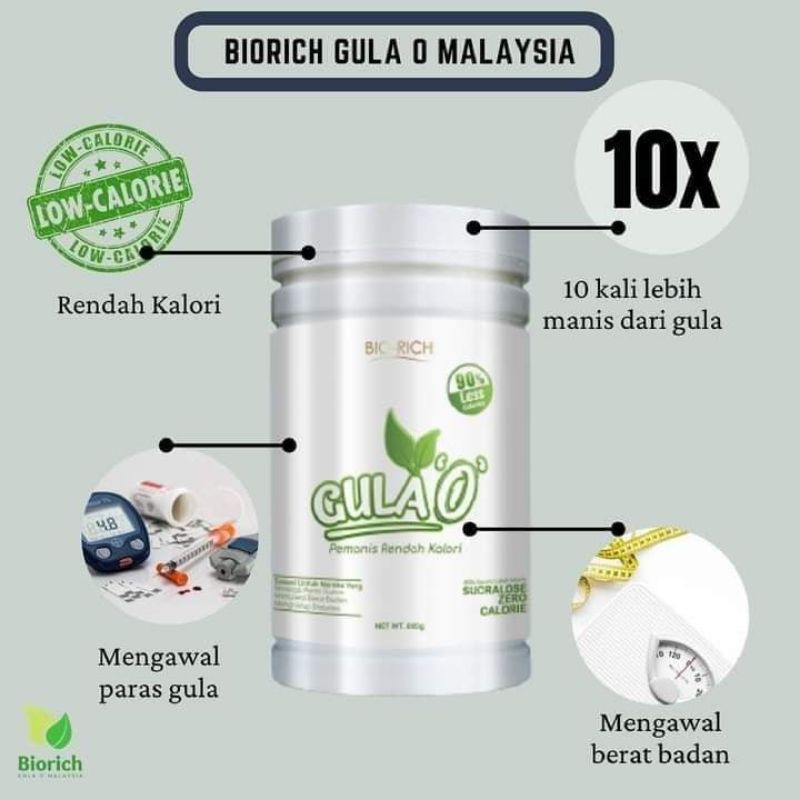 BIO-RICH Gula O Pemanis Sihat Rendah Kalori - Stock Ready | Shopee Malaysia