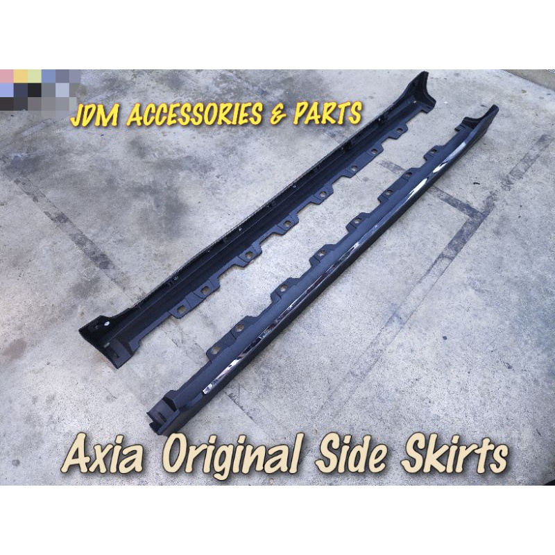 Axia Original OE Side Skirt Siap dengan Chrome [ Ready Stock ] | Shopee ...