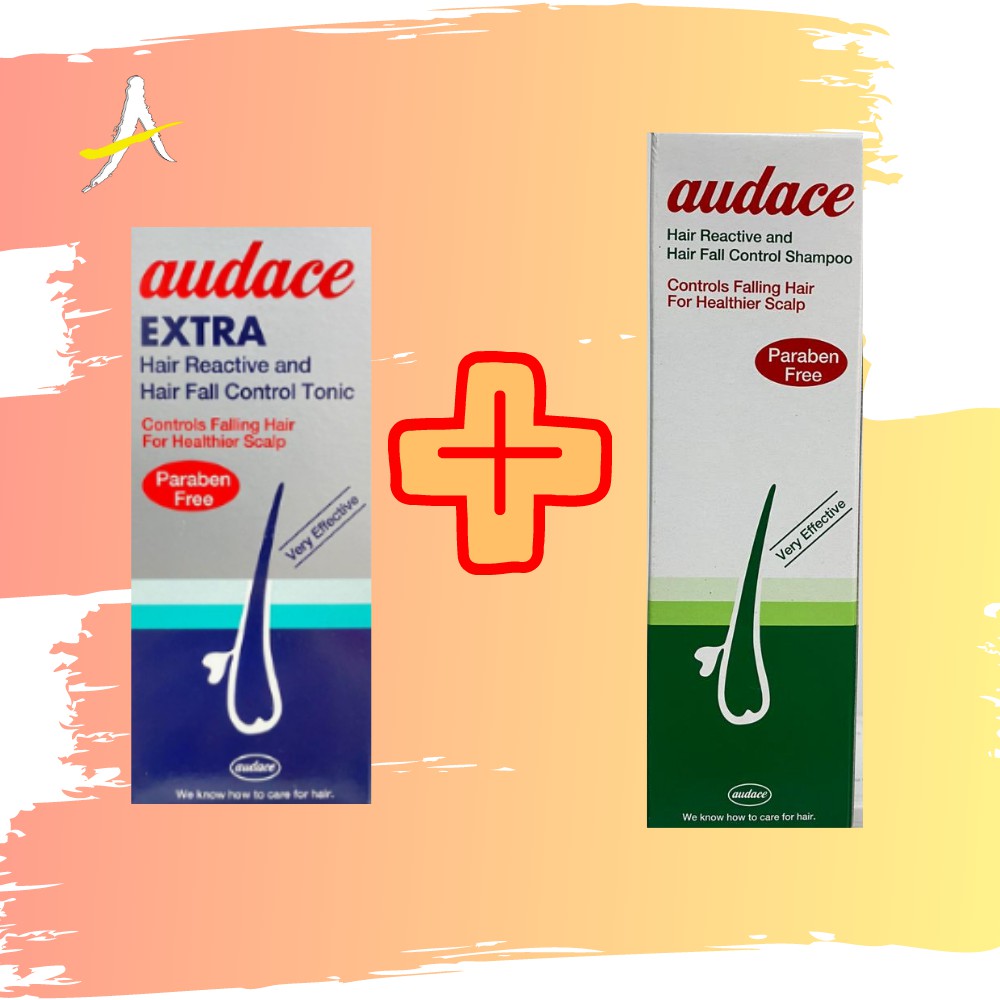 Audace Hair Reactive & Hair Fall Control Shampoo + Extra Tonic Set ...