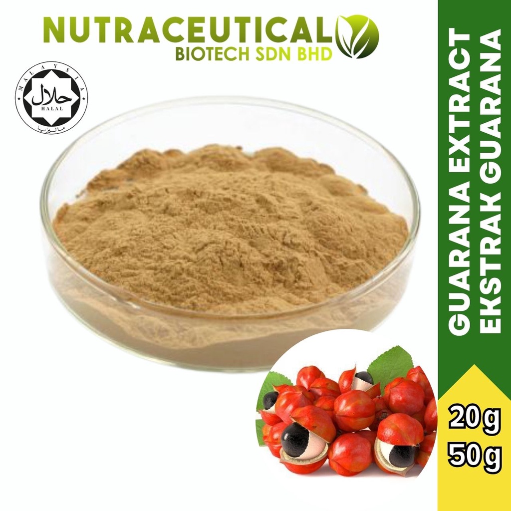 [20 g | 50 g] Guarana Extract Powder/Serbuk Ekstrak Guarana | HALAL ...