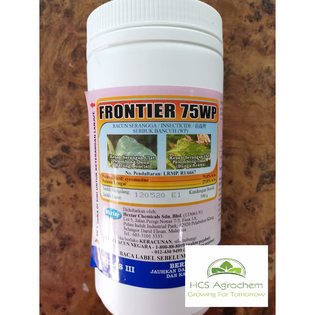 (+-500g) Pesticide/ Pengawal serangga Ulat pelombong daun Frontier 75WP ...