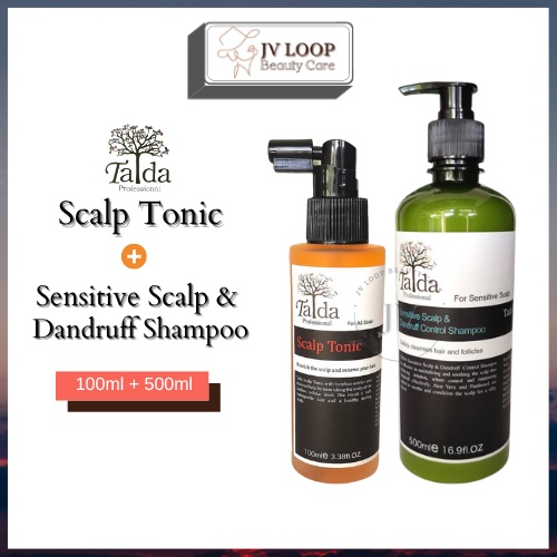 TADA Prof Sensitive Scalp & Dandruff Control Shampoo 500ml + TADA Scalp ...