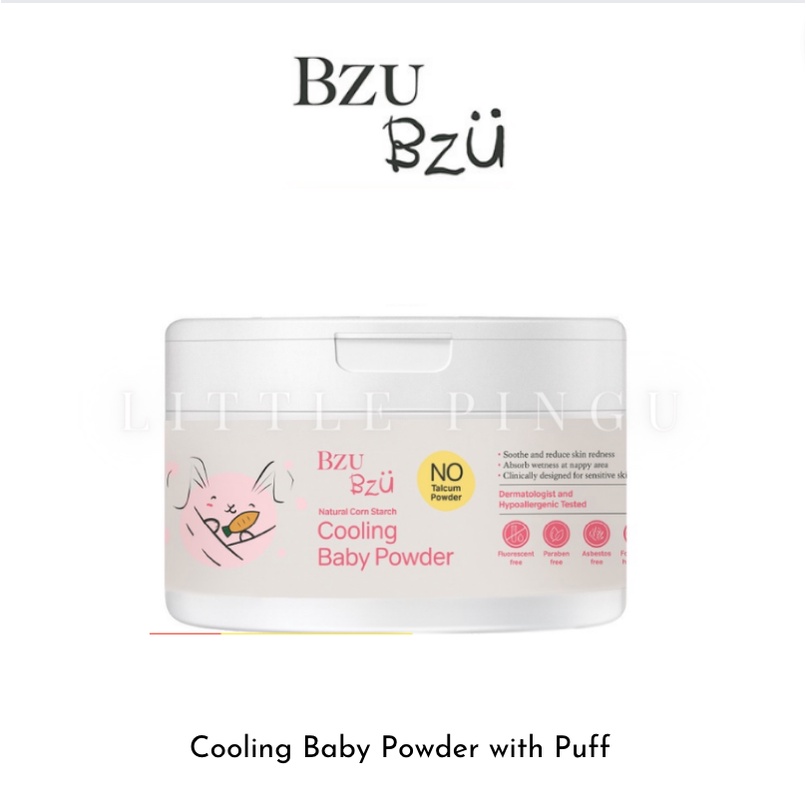 BZU BZU Cooling Baby Powder with Puff (140ml) | Shopee Malaysia