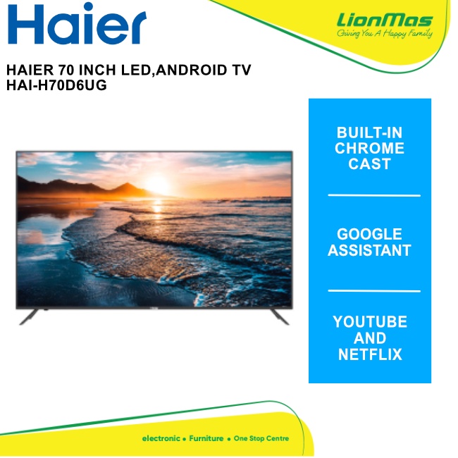 HAIER 70 INCH LED,ANDROID TV HAI-H70D6UG | Shopee Malaysia