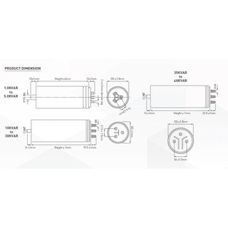 ELCO Capacitor cap bank 440v 525v power capacitor with cable | Shopee Malaysia