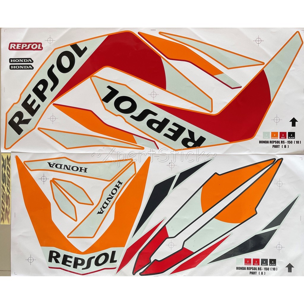 Honda Repsol RS150 (10) Body Sticker | Shopee Malaysia