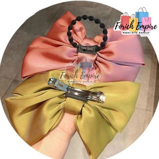 Getah ikat rambut dengan ribbon kain korean style | Shopee Malaysia