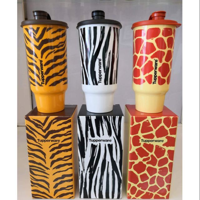 [TUPPERWARE] SAFARI TUMBLER/BOTTLE WITH GIFT BOX (TIGER/GIRAFFE/ZEBRA ...