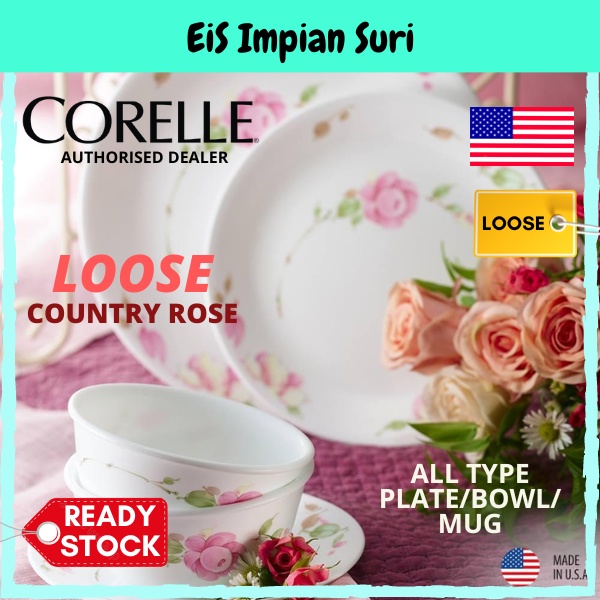 Corelle Loose Country Rose (Dinner/Luncheon/Bread/Serving Plate/Noodle ...