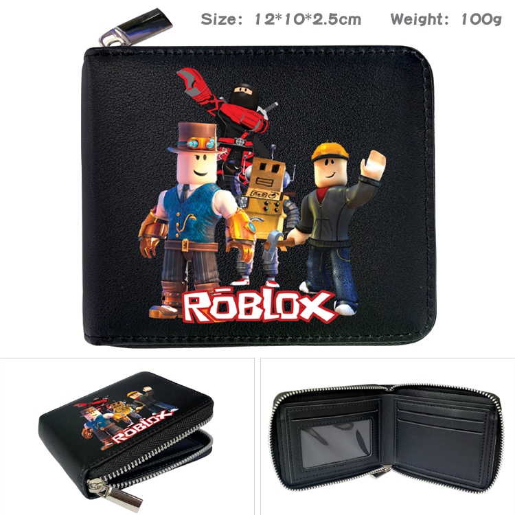 Roblox Sandbox Game Black Simple Casual Student Short Wallet Boy Girl ...