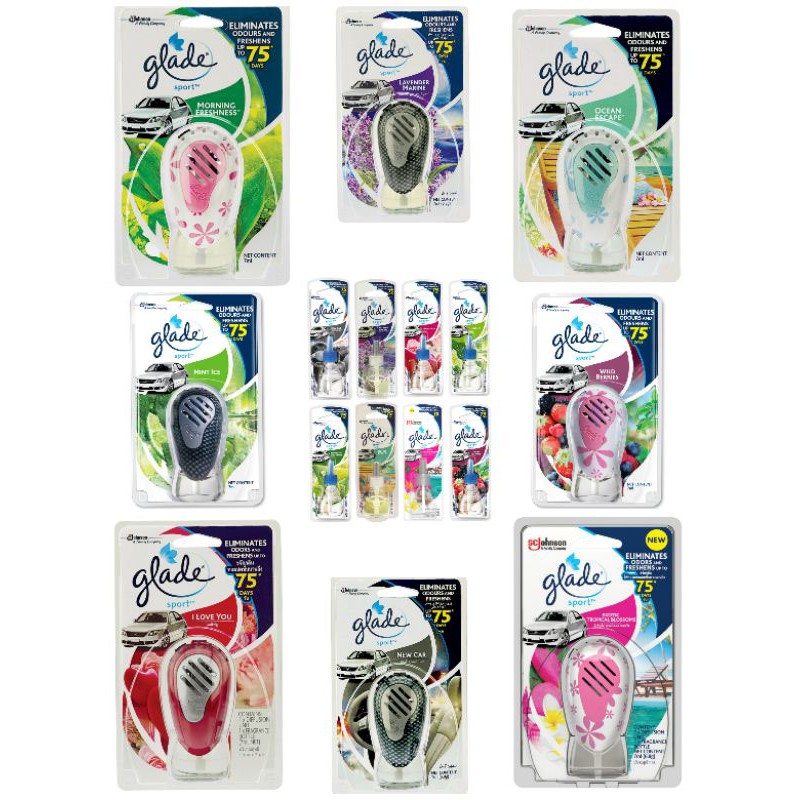 Glade for Car / Refill long lasting fragrance Automobil air freshner ...