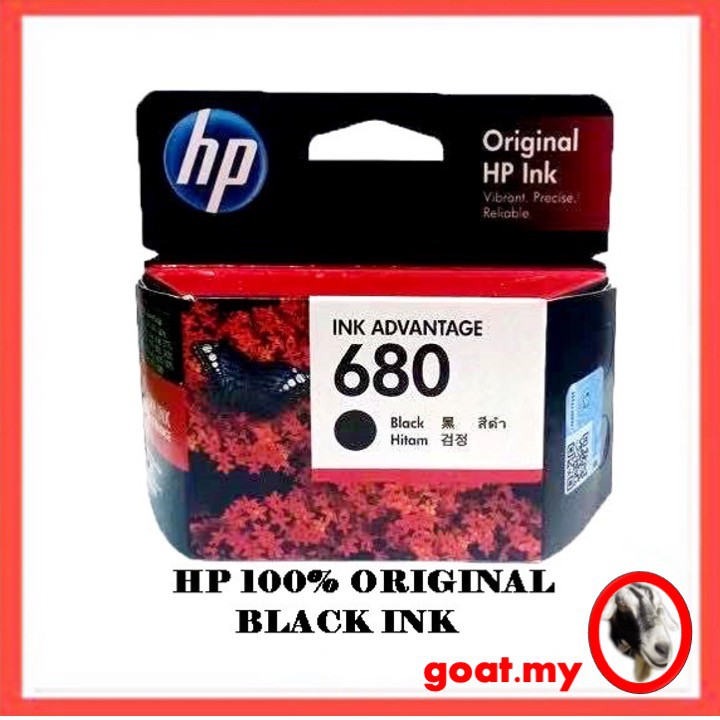 HP 680 Black Original Ink Advantage Cartridge | Shopee Malaysia