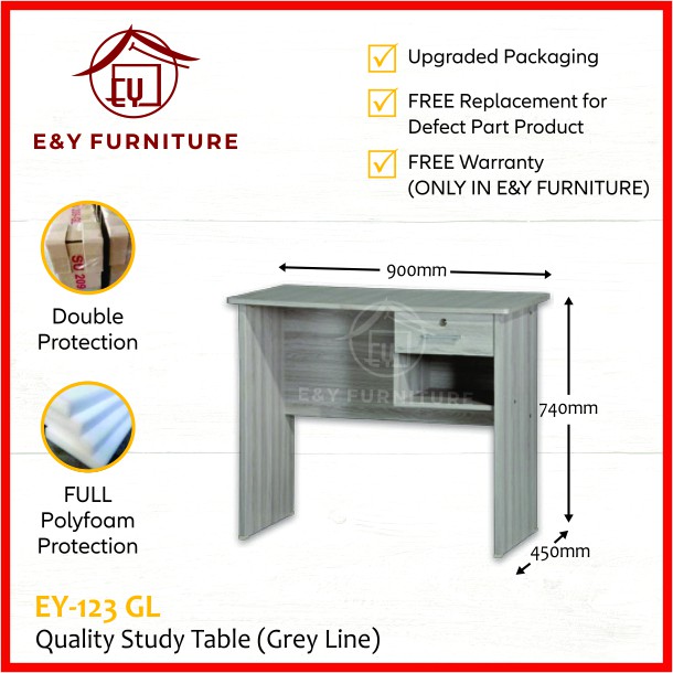 DIY Office Table/Office Desk/Meja Office/Premium Wooden Writing Study ...