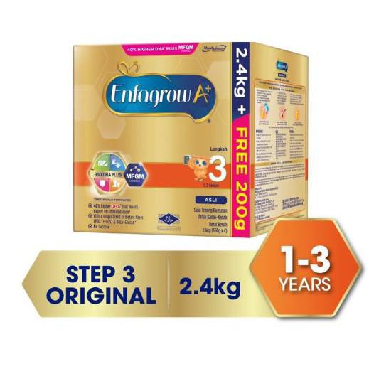 Enfagrow A+ Step 3 Original ( 2.4kg FOC 200g ) | Shopee Malaysia