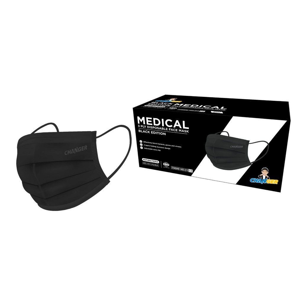 [MADE IN MALAYSIA] Ready Stock Black Color Disposable Adult Medical ...