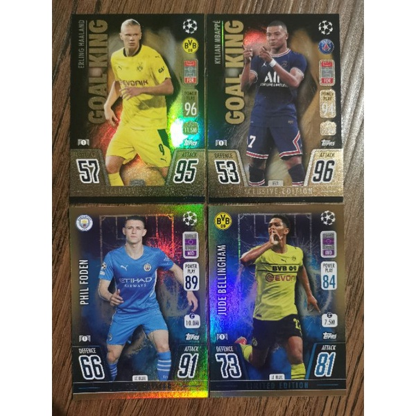 Topps Match Attax UCL 2021/22 MOTD Haaland or Mbappe Goal King and Phil ...