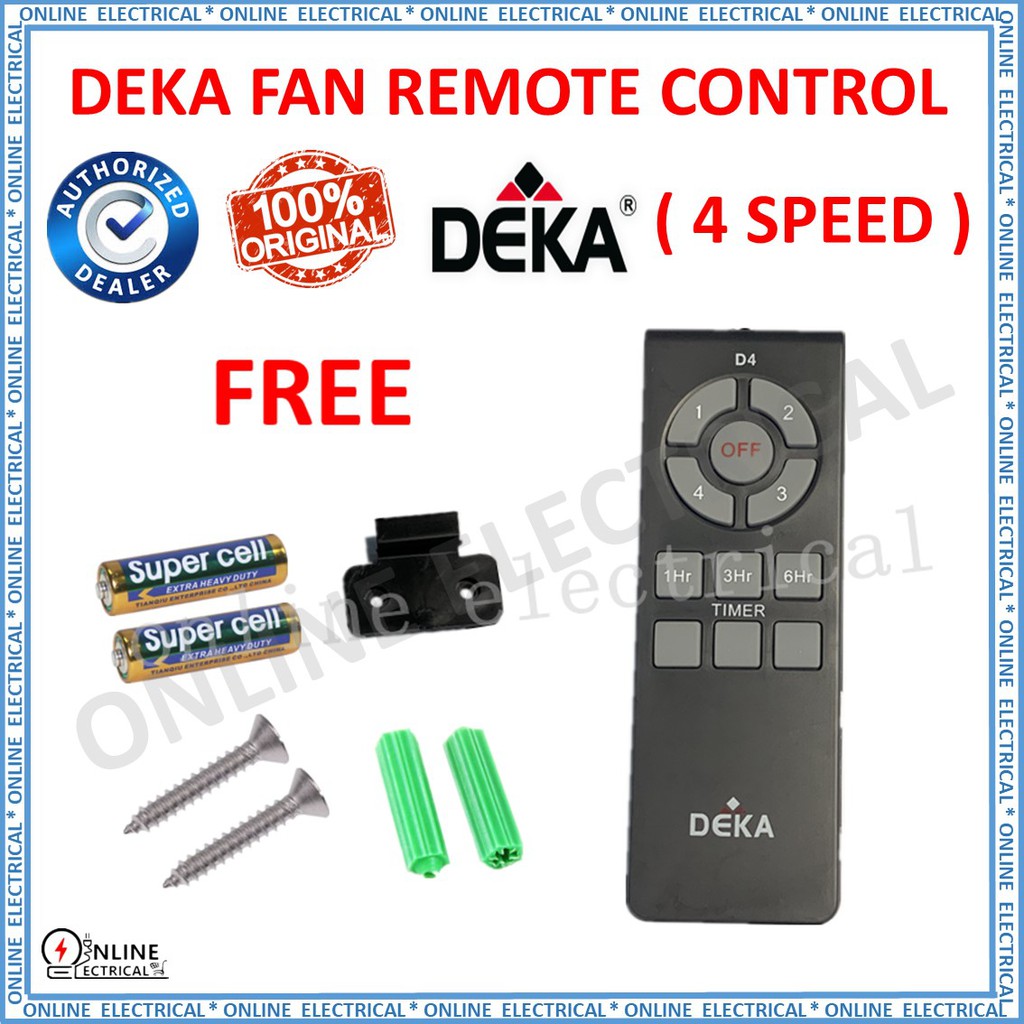 Deka Fan Remote Control ( 4 Speed ) | Shopee Malaysia
