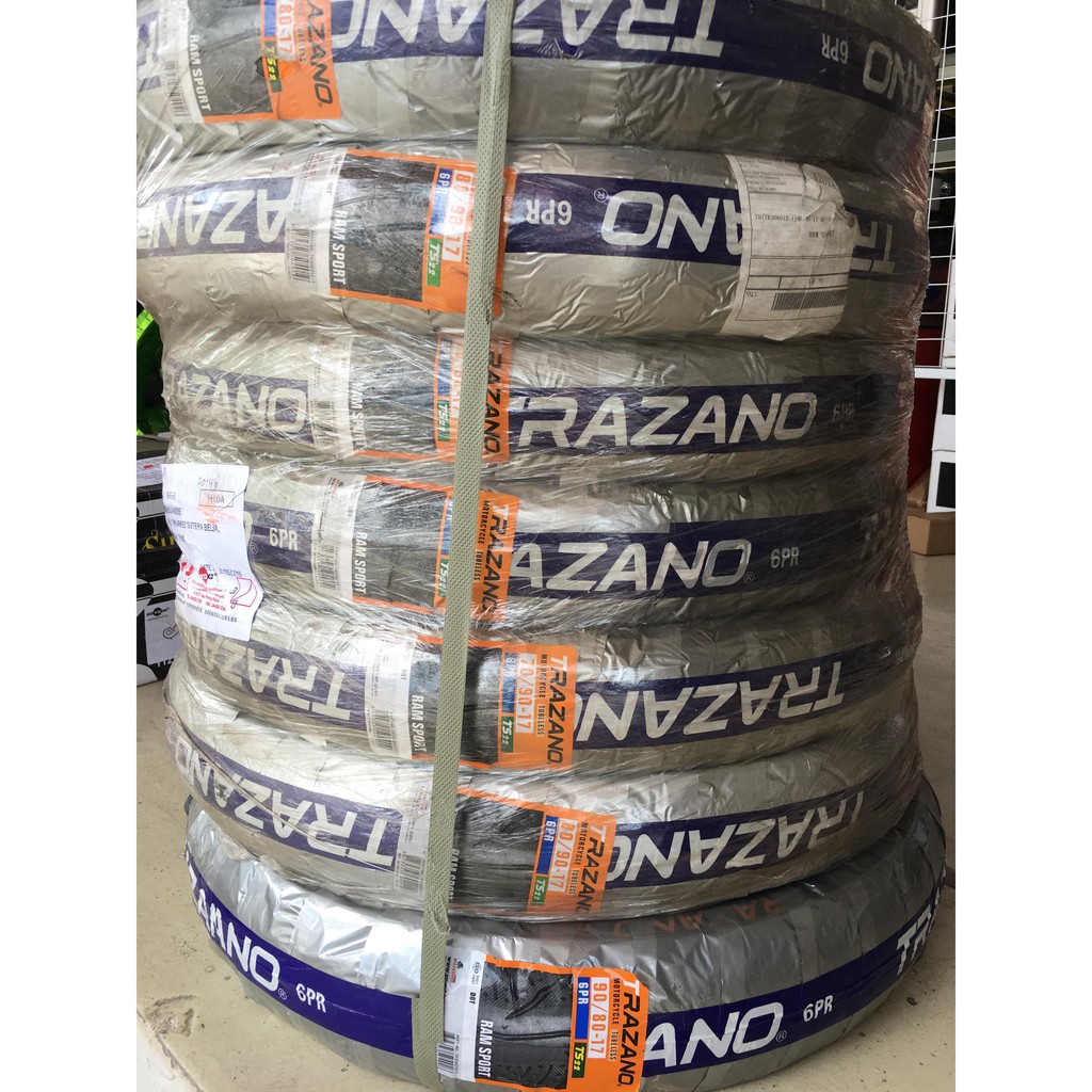 TRAZANO TYRE TIRE TAYAR RAM SPORT 70 90 80 90 17 TUBELESS | Shopee Malaysia