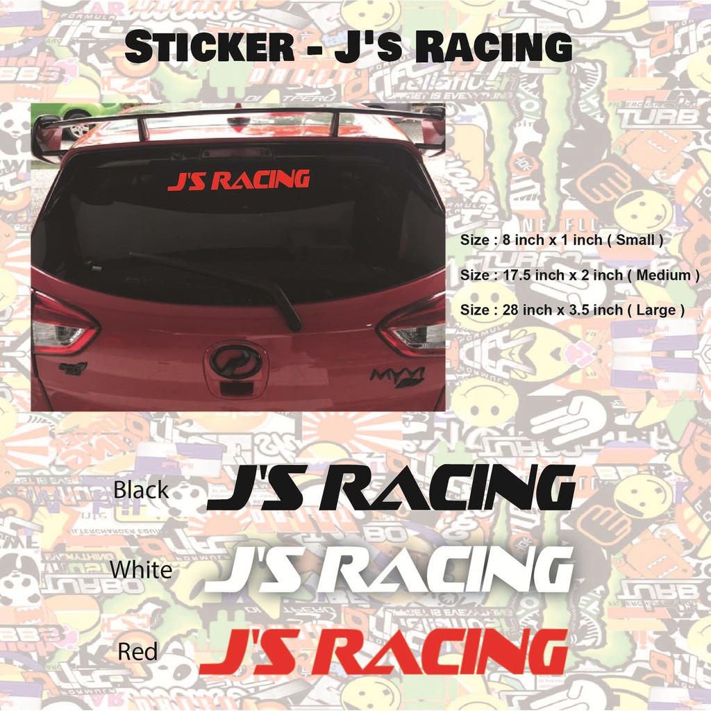STICKER JS RACING 1PCS | Shopee Malaysia