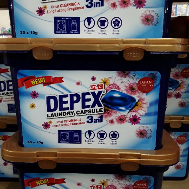 depex laundry capsule box 30*10g | Shopee Malaysia