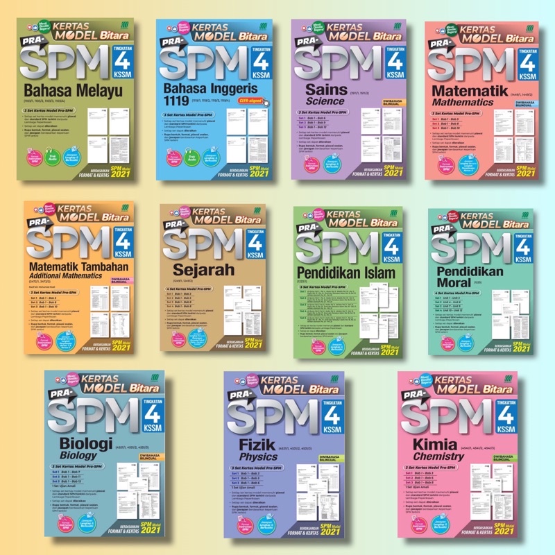 [abo] Kertas Model Bitara Pra Spm Tingkatan 4 Kssm Sasbadi Shopee