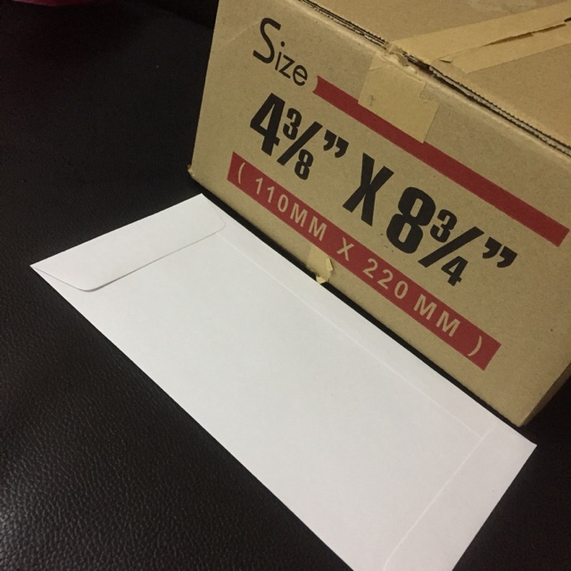 WHITE ENVELOPE / SAMPUL KAD KAHWIN 110MM X 220MM (4⅜x8¾) 20pcs | Shopee ...