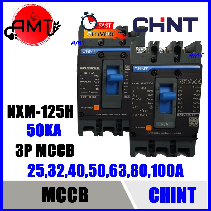 CHINT MCCB 3P NXM-125H 50KA 25A 32A 40A 50A 63A 80A 100A | Shopee Malaysia