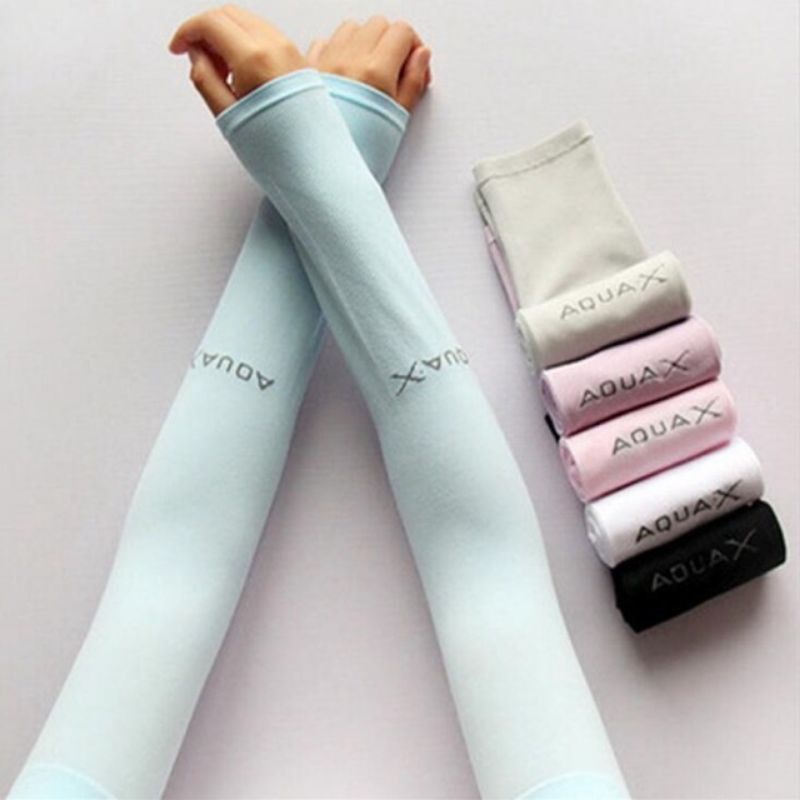 (1 pair) Hand Sleeve Seamless Cooling Sun UV Protect Arm Sleeve Hand ...
