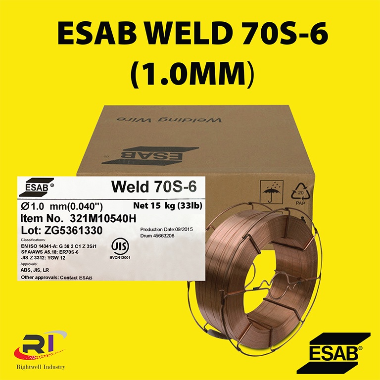 ESAB Weld 70S-6 Carbon Steel 1.0mm MIG Welding Wire (15kg) | Shopee Malaysia