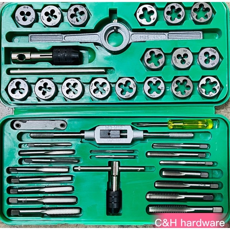 SKC 40PC METRIC SIZE TAP & DIES SET ALAT BUAT TRIP SCREW MADE IN JAPAN | Shopee Malaysia
