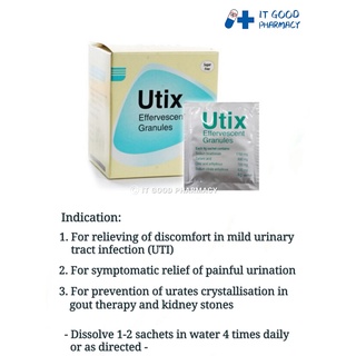 UTIX Effervescent Granules 12s/ 28s (Exp 2025) (UTI/Urinary Alkalinizer ...