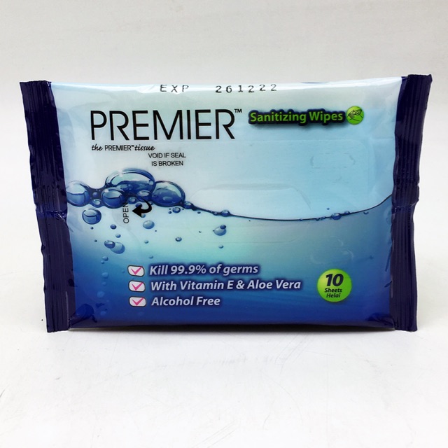 PREMIER SANITIZING WIPES ( 10 sheets ) | Shopee Malaysia