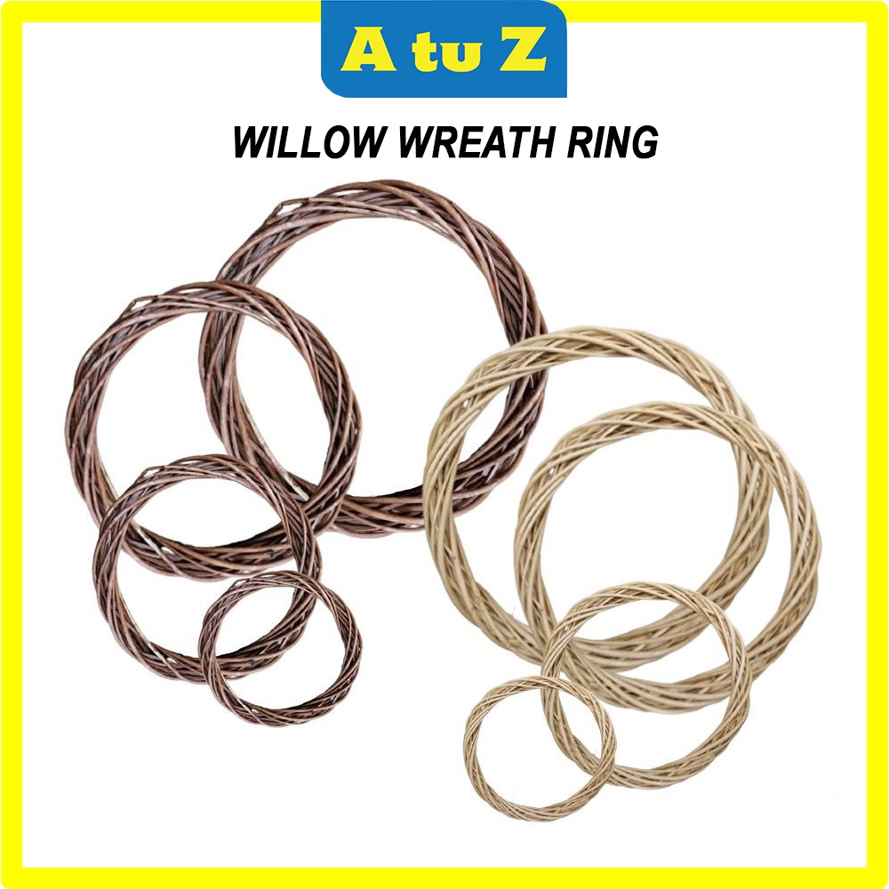 ATUZ Gelung Rotan Willow Wreath Ring Natural / AIR PLANT / HIGH QUALITY ...