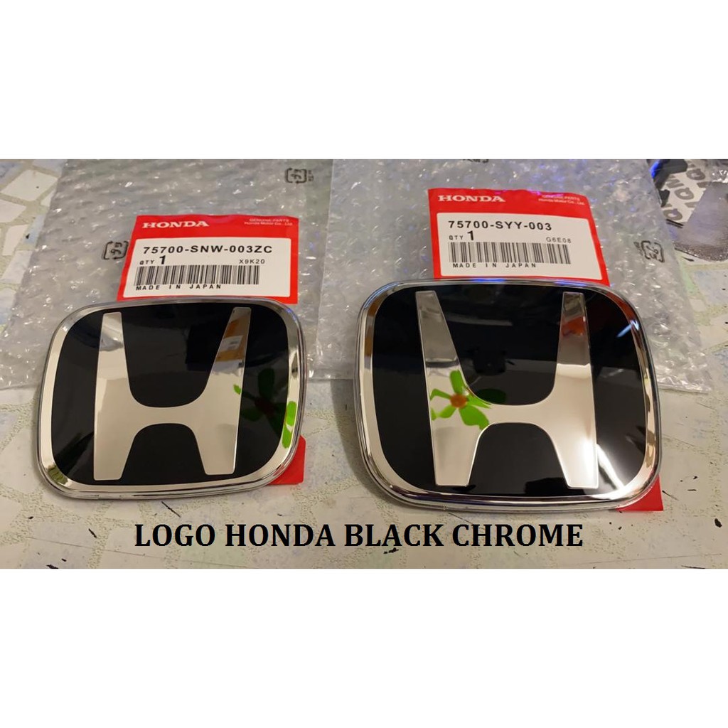 Logo emblem Honda Black chrome City gm6 civic FD fb civic fc Jazz Gk5 ...