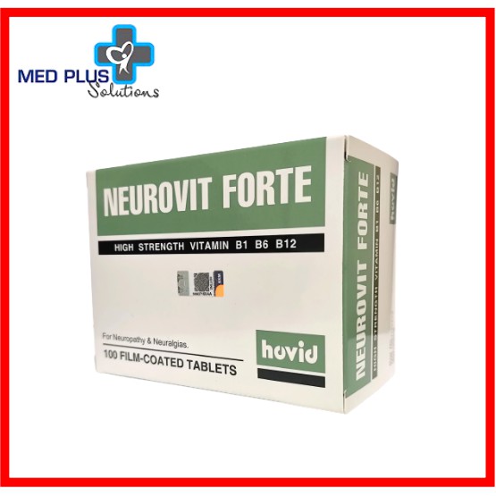 Hovid Neurovit Forte 100's tablets (Vitamin B1, B6, B12 untuk saraf ...